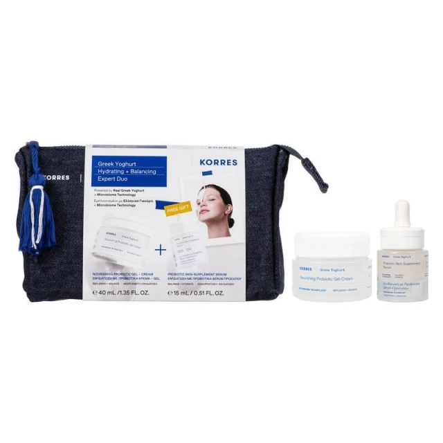 Korres SET Greek Yoghurt Nourishing Probiotic Gel-Cream 40ml & GIFT ...
