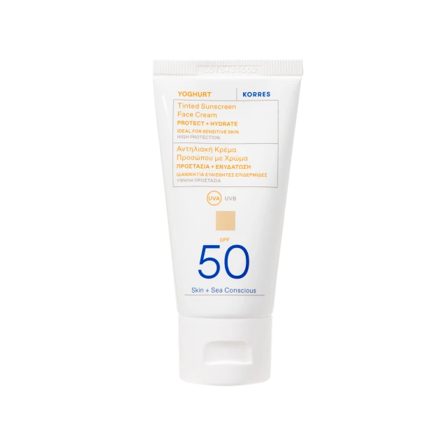 Korres Yoghurt Sunscreen Face Cream Tinted SPF50 50ml (Αντηλιακή Κρέμα ...