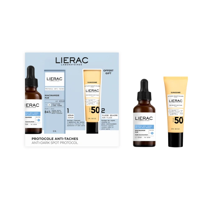 Lierac SET Anti-Dark Spot Protocol The Serum & GIFT Sunissime Fluid 25ml